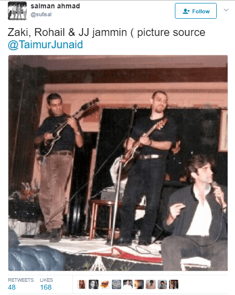 Junaid Jamshed's son shares a rare picture of Aamir Zaki | Reviewit.pk