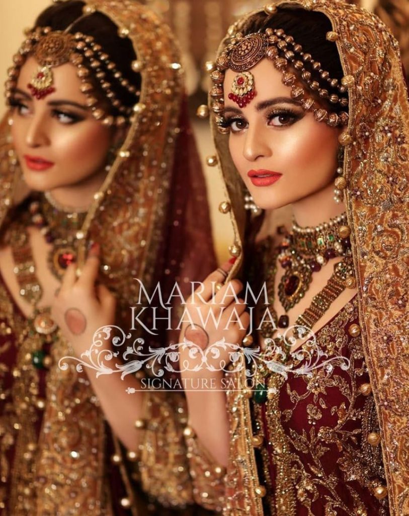 Aiman Khan Stuns In Latest Bridal Photo Shoot! | Reviewit.pk