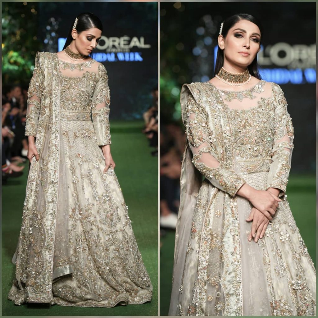 Beautiful Clicks of Ayeza Khan in Bridal Dress for PLBW 2019 | Reviewit.pk