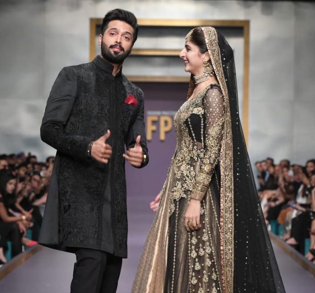 Fahad Mustafa and Mawra Hocane Walked at Ramp for Zainab Chottani at ...
