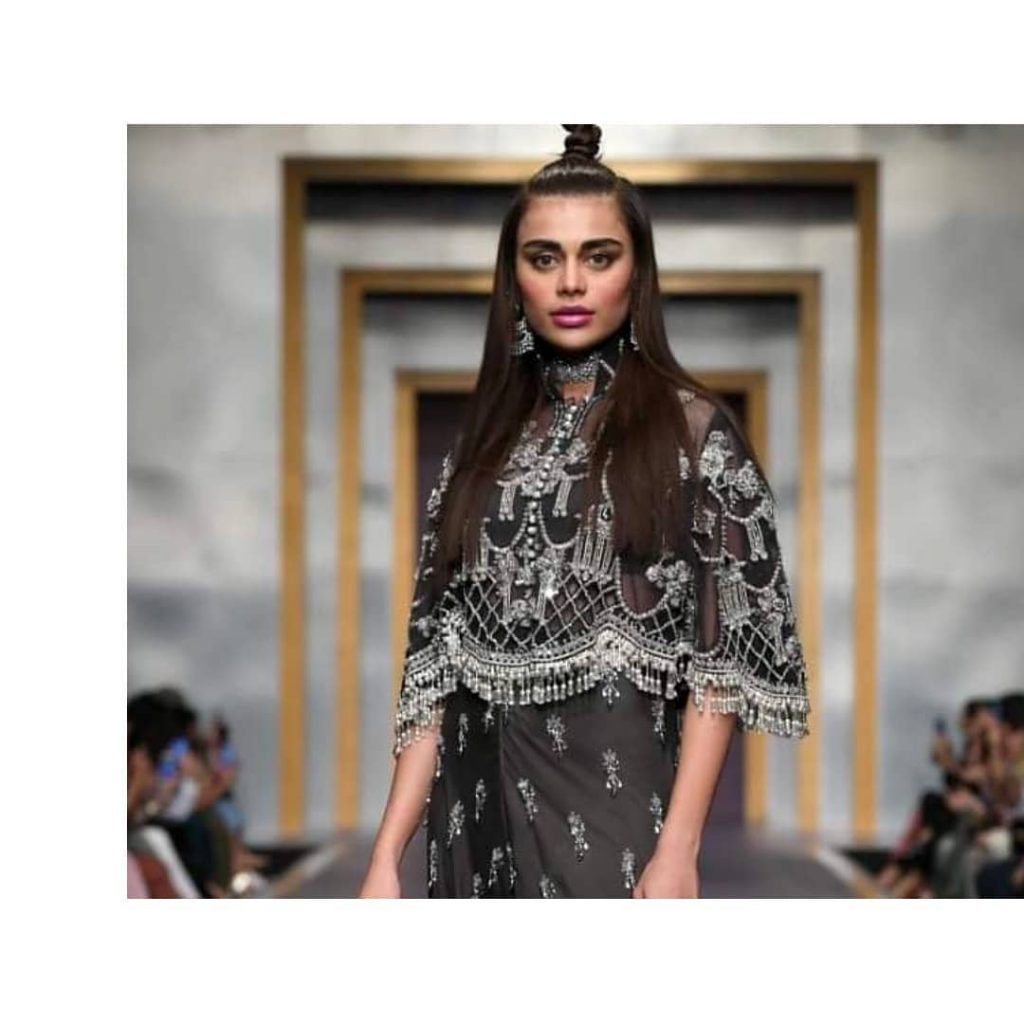 Fashion Model Sadaf Kanwal Walked on Ramp at Fashion Pakistan Week 2019 ...