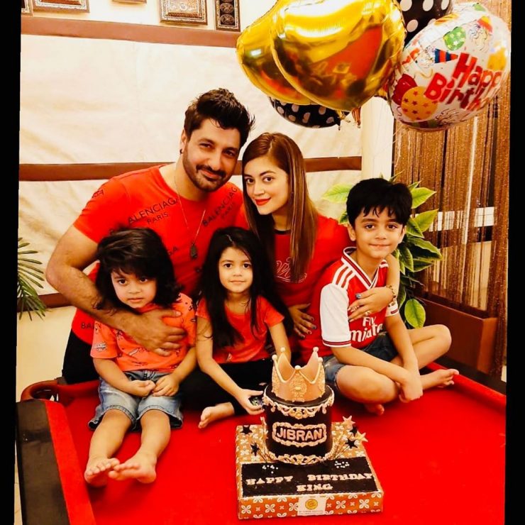 Actor Syed Jibran Celebrated his Birthday with wife and Kids | Reviewit.pk