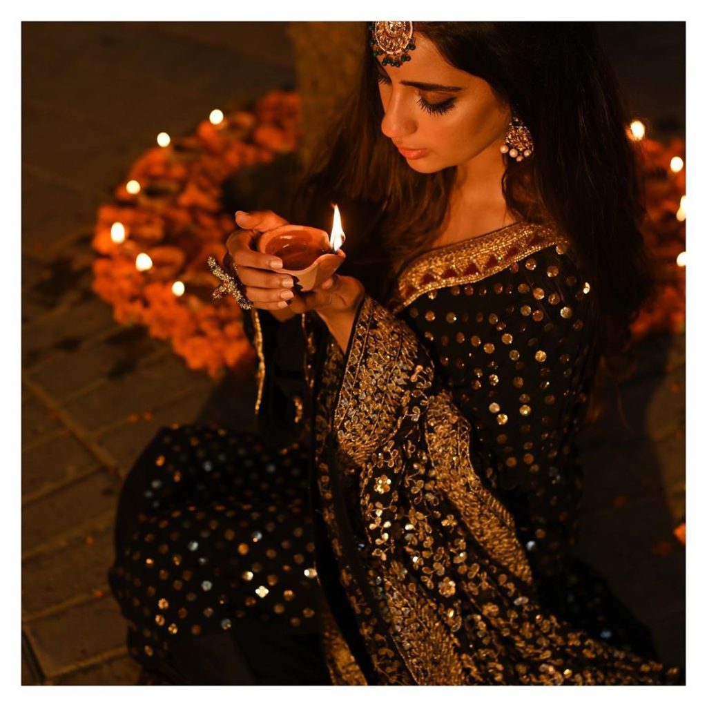 Saboor Ali Looking Gorgeous in Black in her Latest Photo Shoot for Amna ...