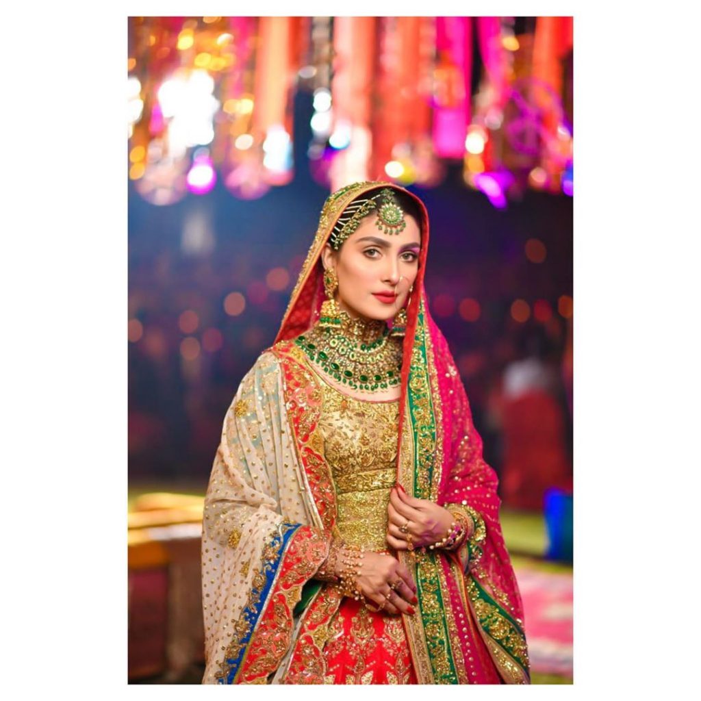 Beautiful Bridal Pictures of Ayeza Khan from the Set of her Drama Mehar ...