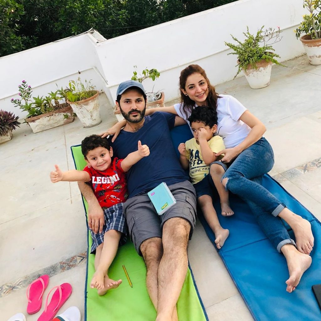 Fahad Mirza and Sarwat Gillani Latest Clicks with their Kids from Lock ...
