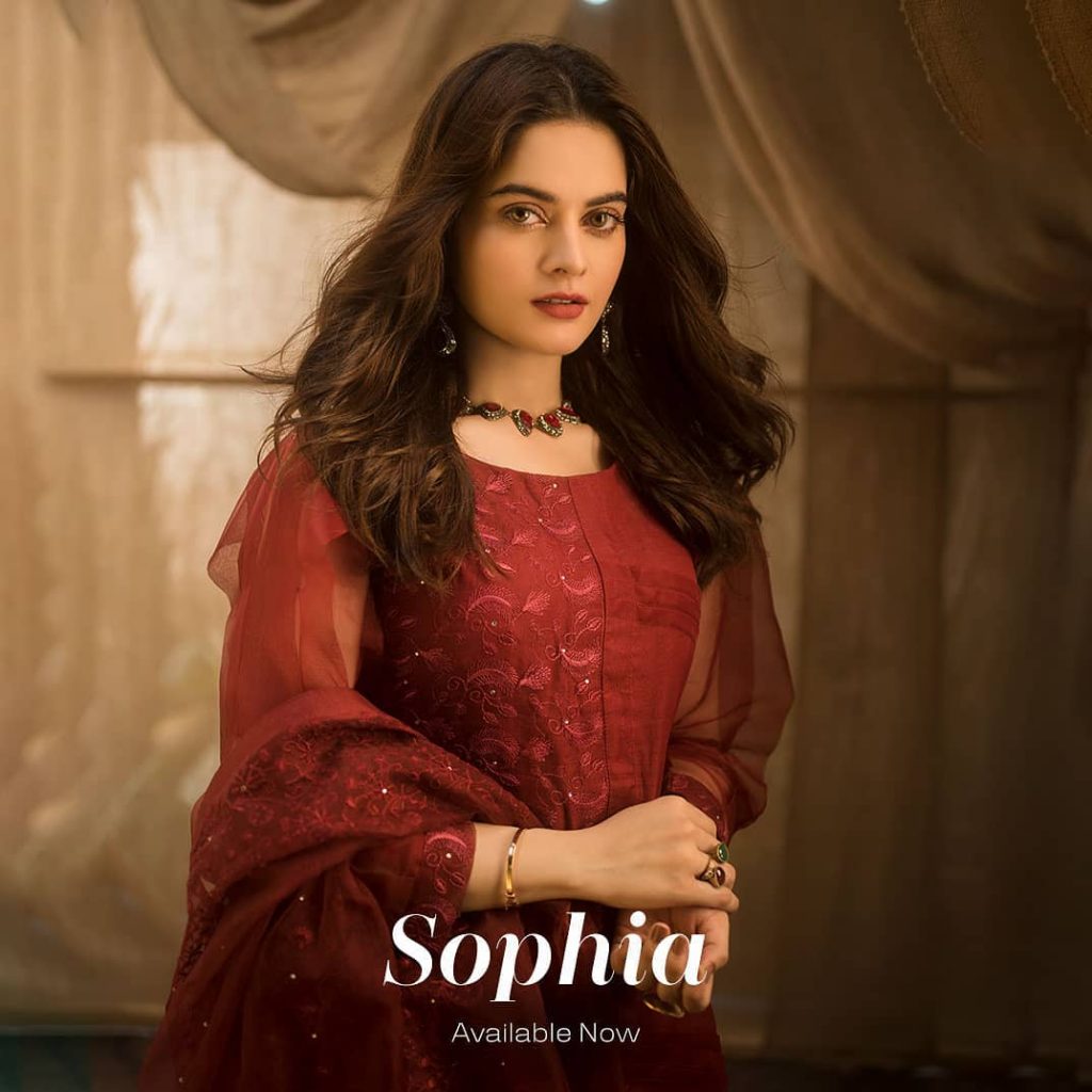 Minal Khan Latest Beautiful Pictures in her Own Brand Aiman Minal ...