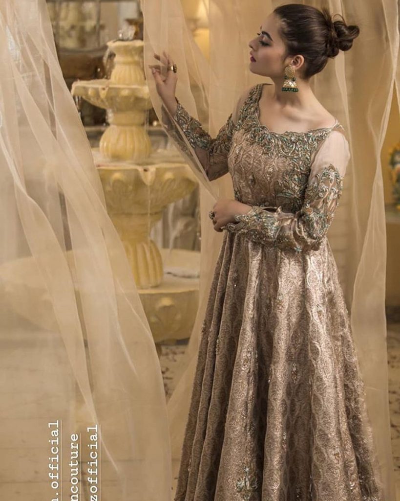 Minal Khan Latest Beautiful Bridal Dresses Photo Shoot | Reviewit.pk