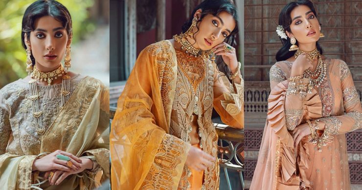 Gorgeous Eman Suleman Featured In Kinaar Festive Collection | Reviewit.pk