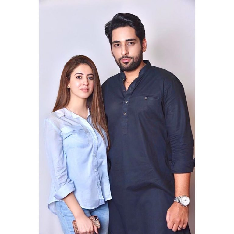 Actor Salman Saeed with his Wife Aleena at Javeria Saud Home - Latest ...