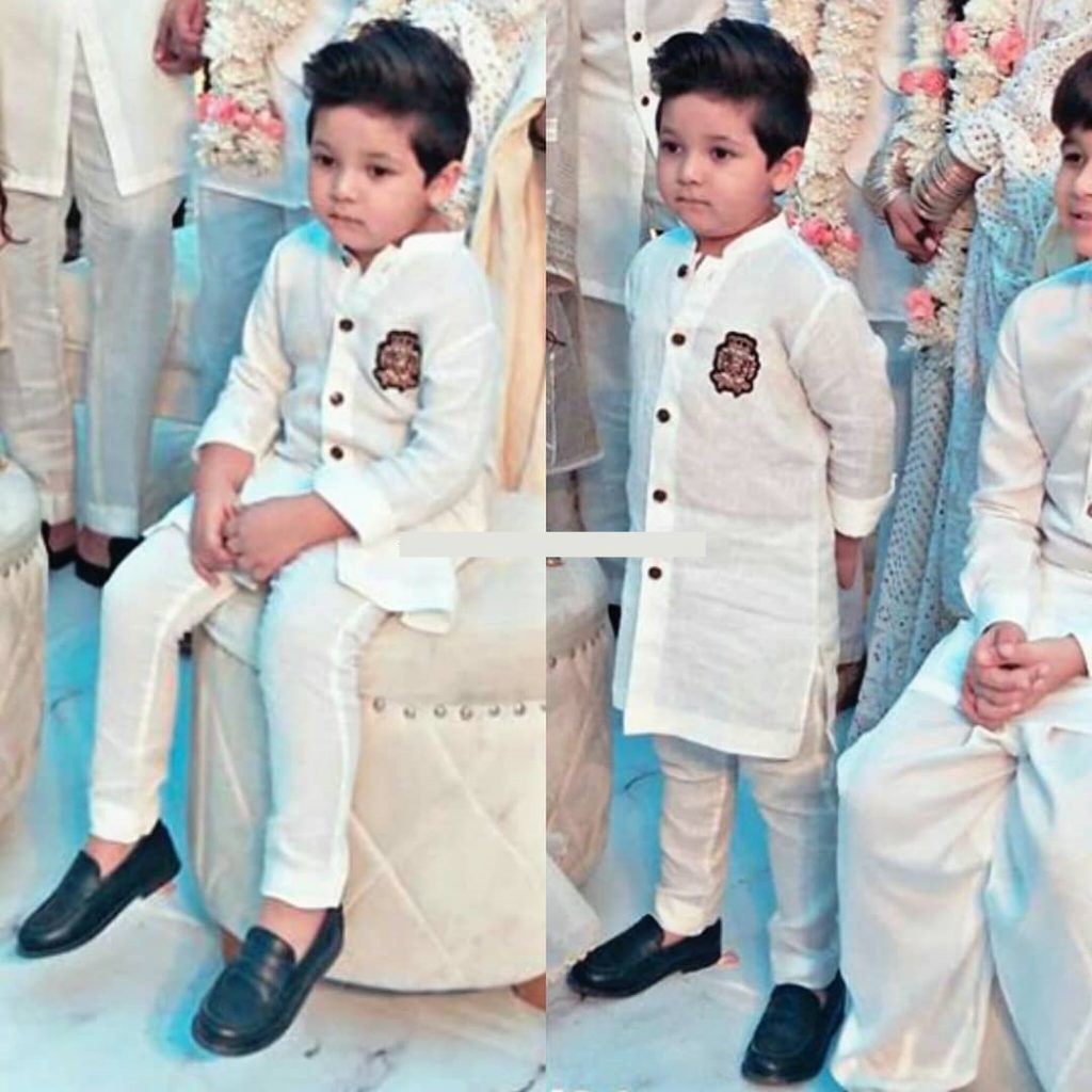 Actor Fahad Mustafa with his Family at a Recent Wedding Event | Reviewit.pk