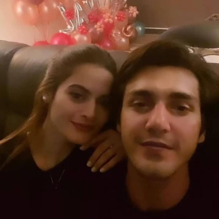 Minal Khan with her Baeu Ahsan Mohsin Akram | Reviewit.pk