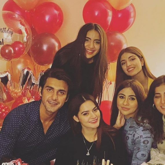 Minal Khan with her Baeu Ahsan Mohsin Akram | Reviewit.pk