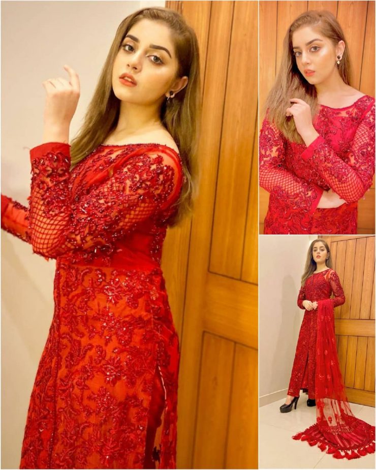 Alizeh Shah Looked Ravishing In Red Outfit | Reviewit.pk