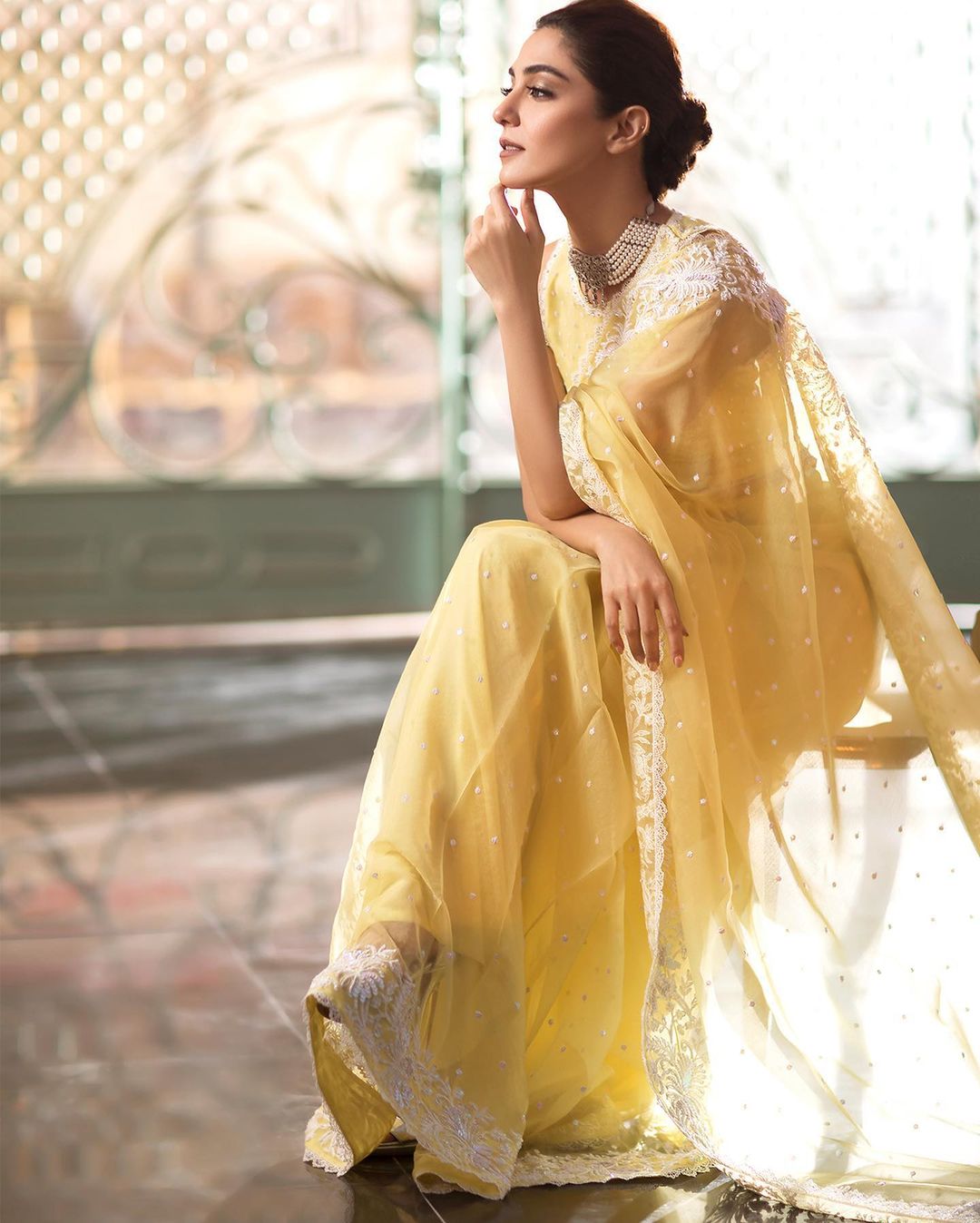 Maya Ali Styled To Perfection In This Ethereal Saree | Reviewit.pk