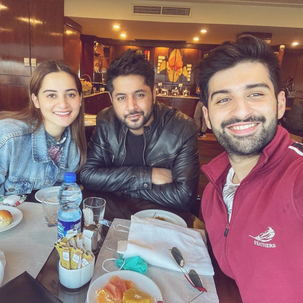 Aiman Khan, Muneeb and Minal in Lahore for HBCW21 | Reviewit.pk
