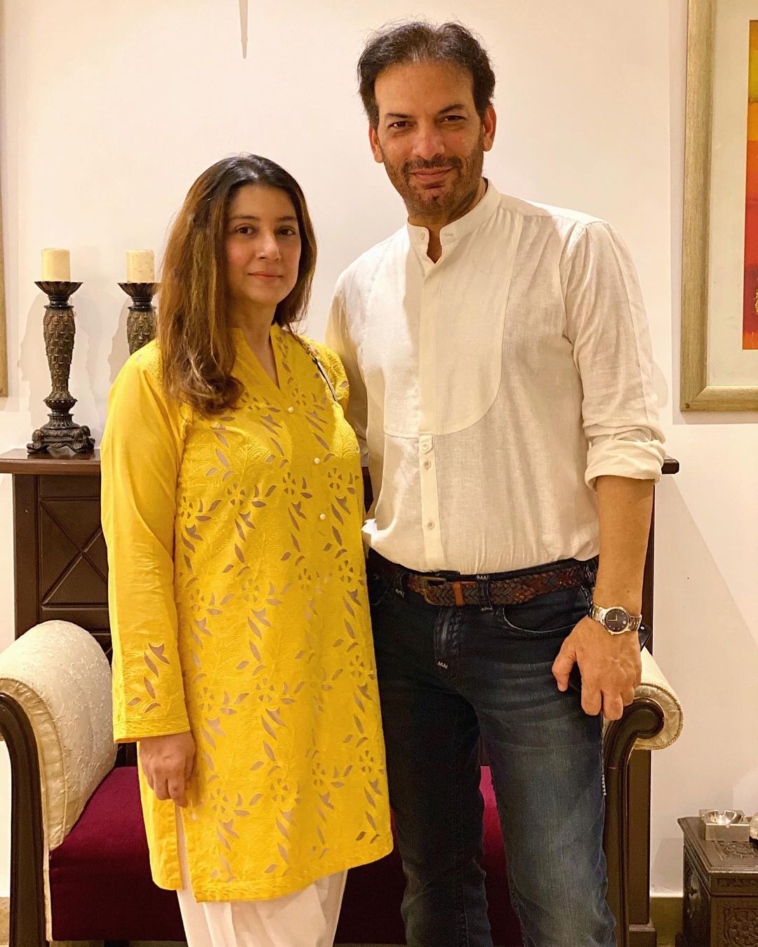 Latest Pictures Of Actor Saleem Sheikh With His Family | Reviewit.pk