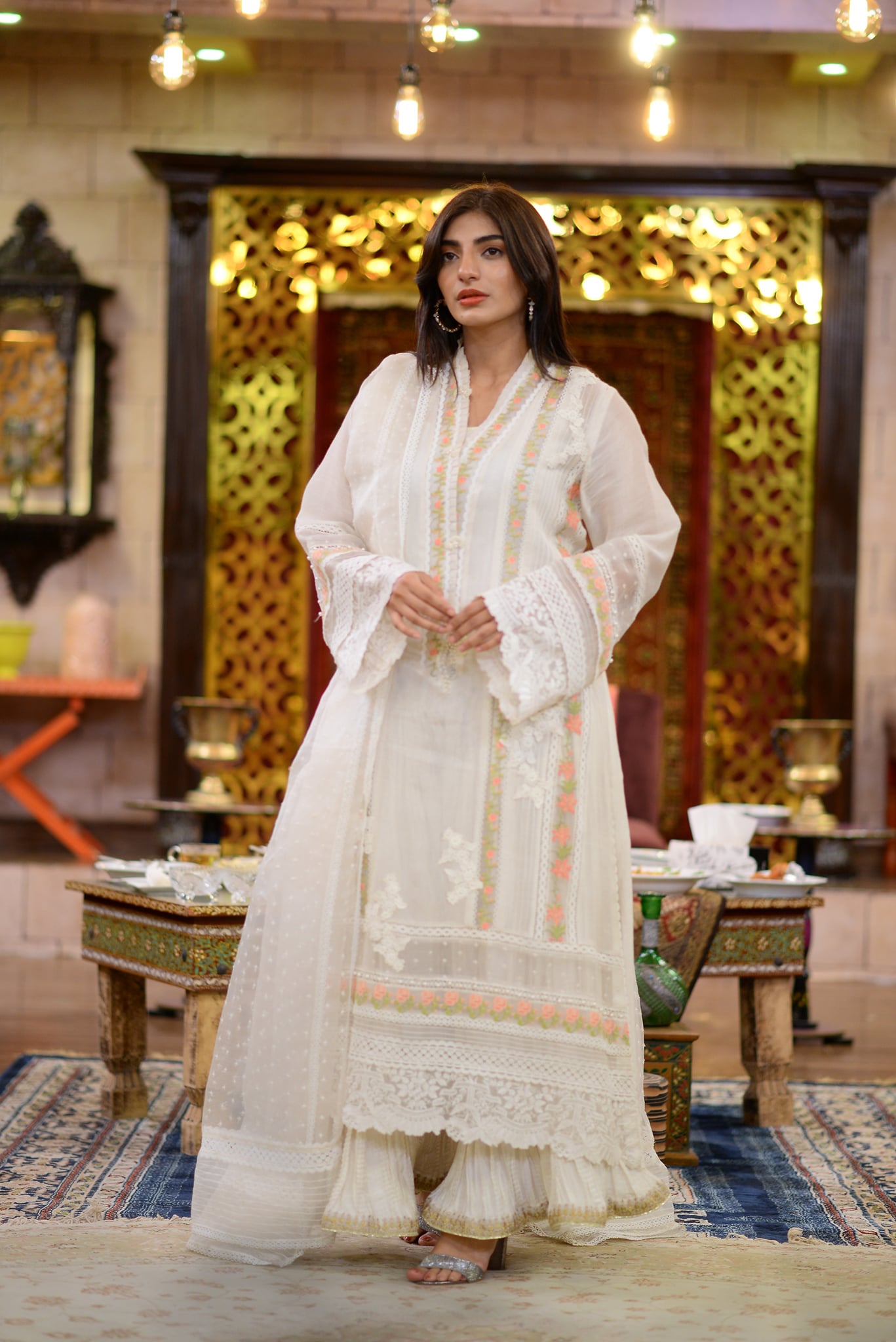 Mariam Ansari With Her Husband Owais Khan At The Set Of Shan-e-Suhoor ...