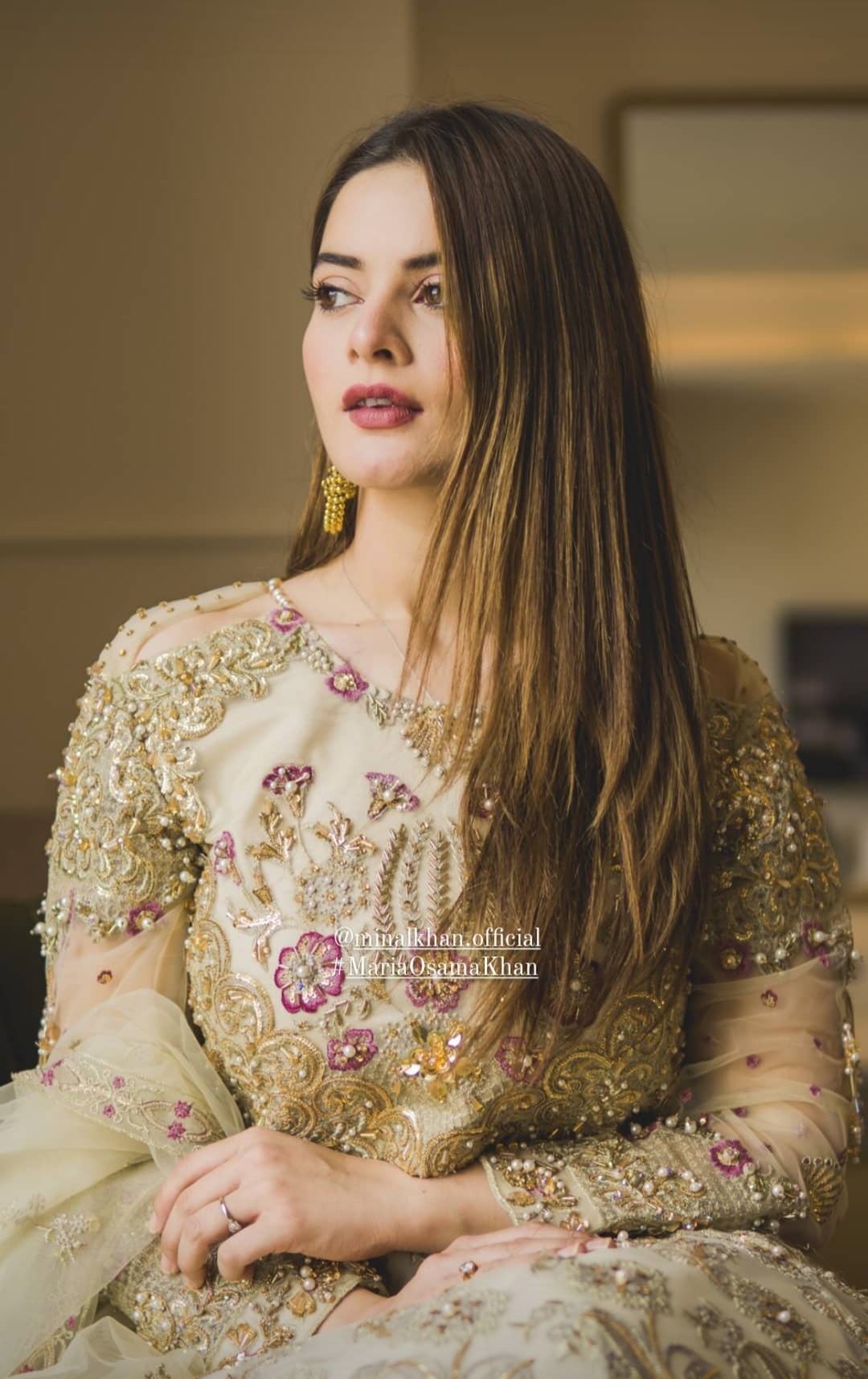 Maria Osama Mystique Festive Collection Featuring Minal Khan | Reviewit.pk