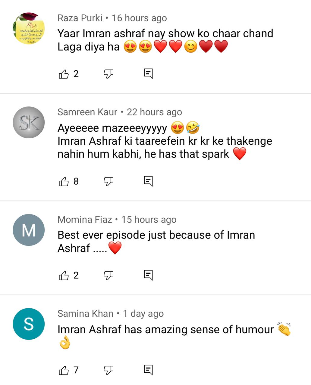 Fans Loved Imran Ashraf's Funny Reply To Mariyam Nafees | Reviewit.pk