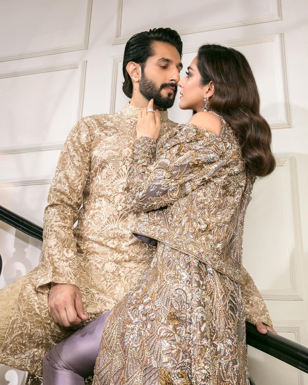 Maya Ali And Bilal Ashraf Flaunting Their Chic Style In HSY'S Latest ...