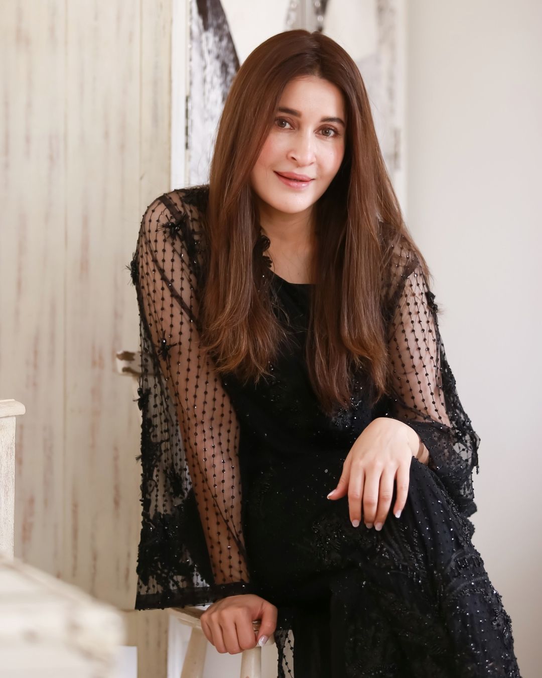 Shaista Lodhi Celebrated 57th Anniversary Of PTV In Morning At Home ...