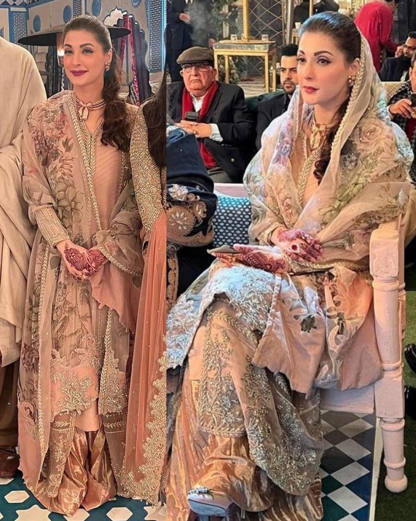 Maryam Nawaz Gorgeous Looks From Junaid Safdar's Wedding | Reviewit.pk