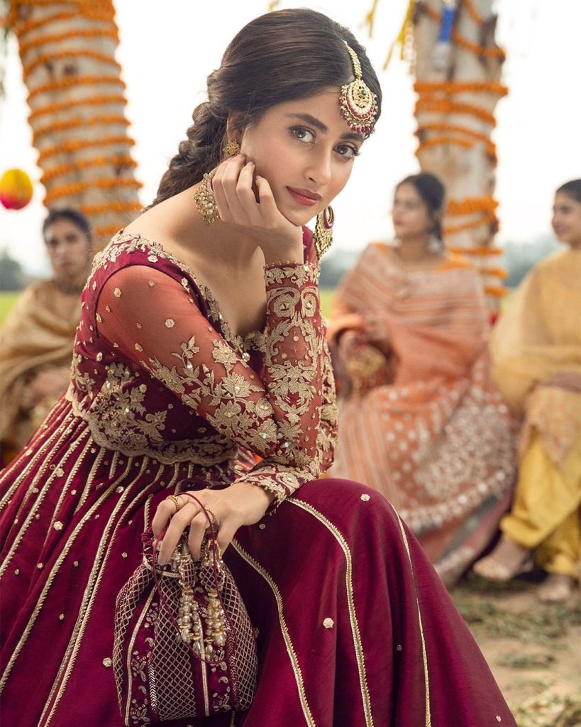 Faiza Saqlain Stitched Wedding Collection Featuring Sajal Aly And Bilal Abbas | Reviewit.pk