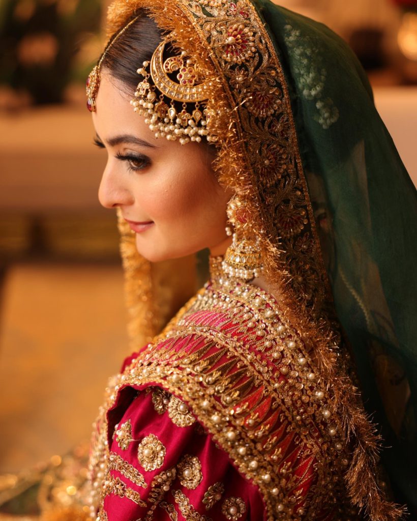 Aiman Khan Exudes Royalty In Her Latest Bridal Shoot | Reviewit.pk