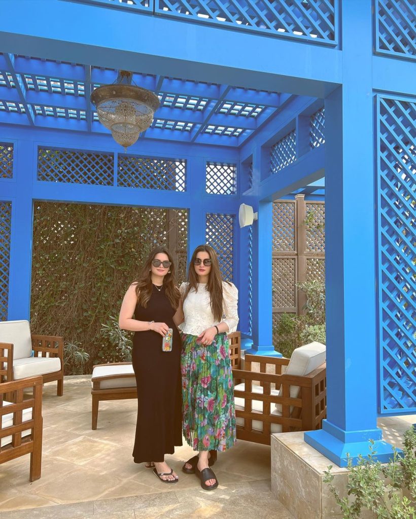 Aiman Khan and Minal Khan Pictures From Salwa Beach Resort Doha ...