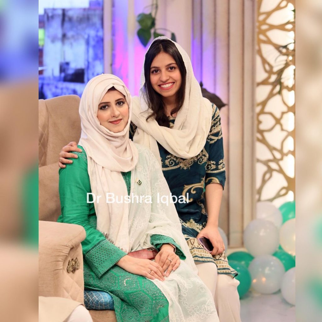 Syeda Bushra Iqbal & Aamir Liaquat Daughter in Aftaar Transmission ...