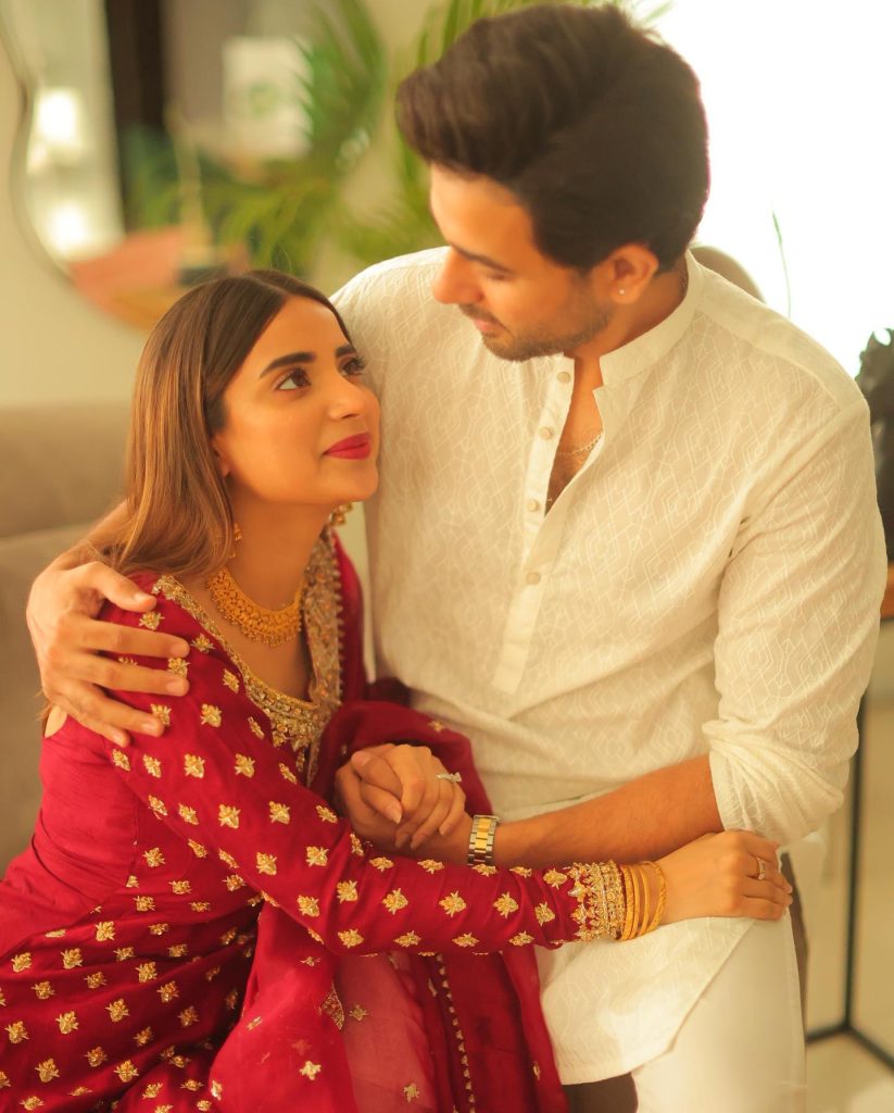 Saboor Ali And Ali Ansari’s Enchanting Eid Pictures | Reviewit.pk