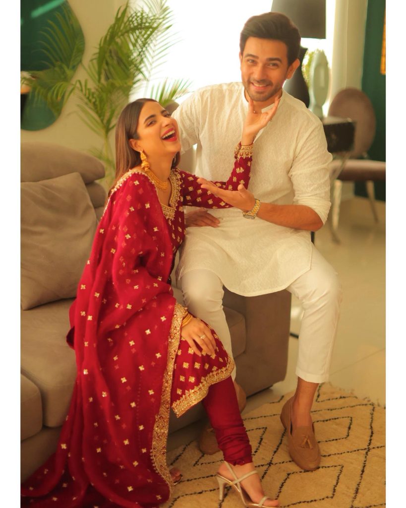 Saboor Ali And Ali Ansari’s Enchanting Eid Pictures | Reviewit.pk