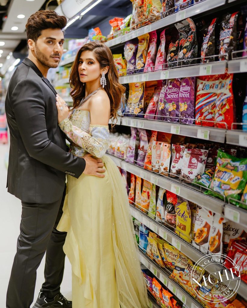 Ayesha Omar And Ahsan Khan Trolled For Their Shoot At Grocery Store ...