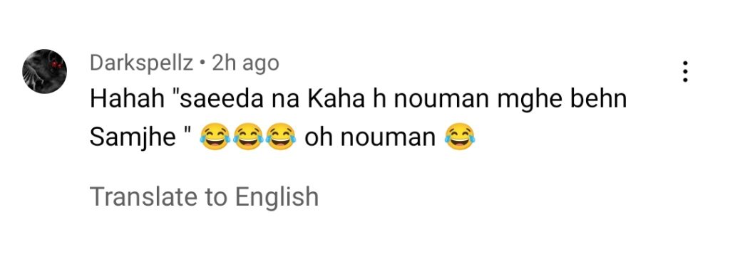 Nouman Javaid Expresses His Feelings For Saeeda to Aadi & Maira ...