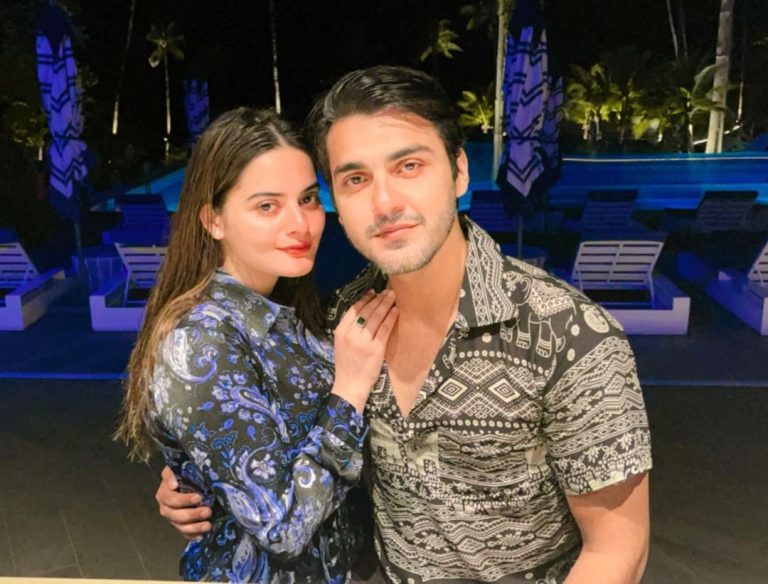 Ahsan Mohsin Ikram Celebrates Pre Birthday Of Wife Minal Khan | Reviewit.pk