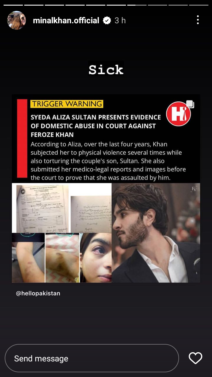 Celebrities Raise Voice For Feroze Khan's Ex-Wife Syeda Aliza Sultan ...