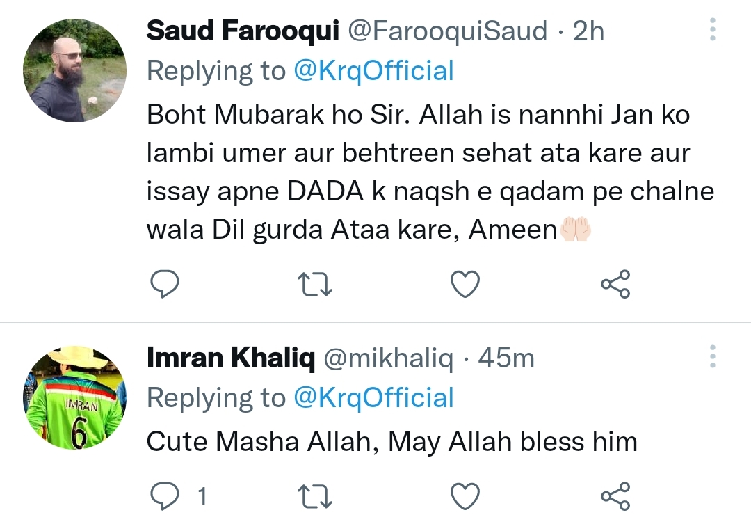 Khalil Ur Rehman Qamar Becomes Grand Father of Adorable Baby Boy ...