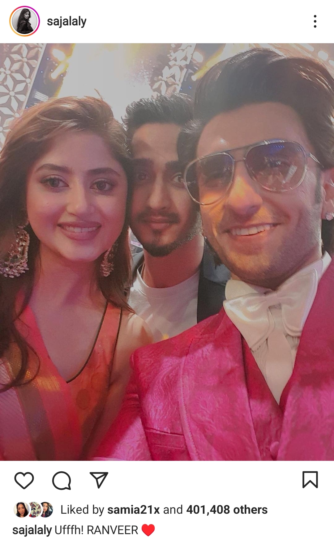 Heavy Public Criticism on Sajal Aly's Picture With Ranveer Singh | Reviewit.pk