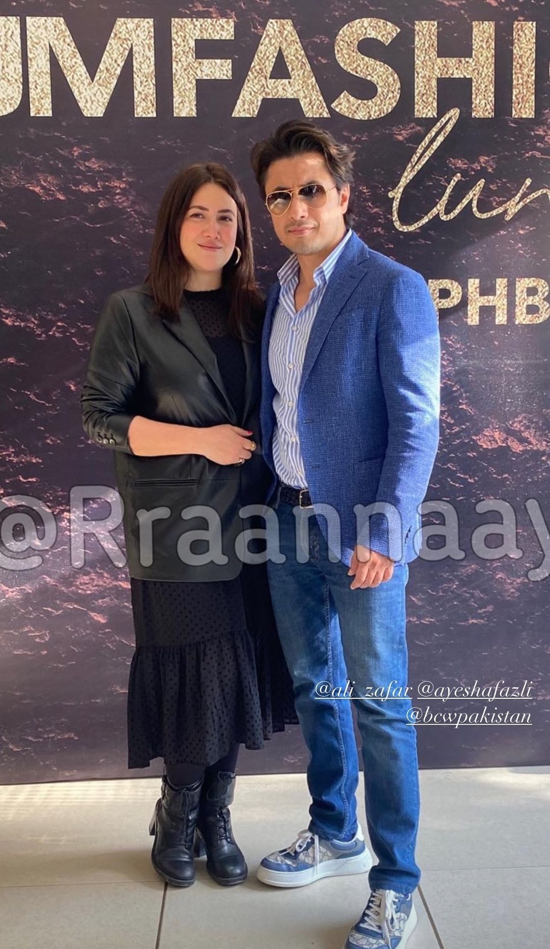 Ali Zafar New Pictures with Wife Ayesha Fazli from Recent Events ...