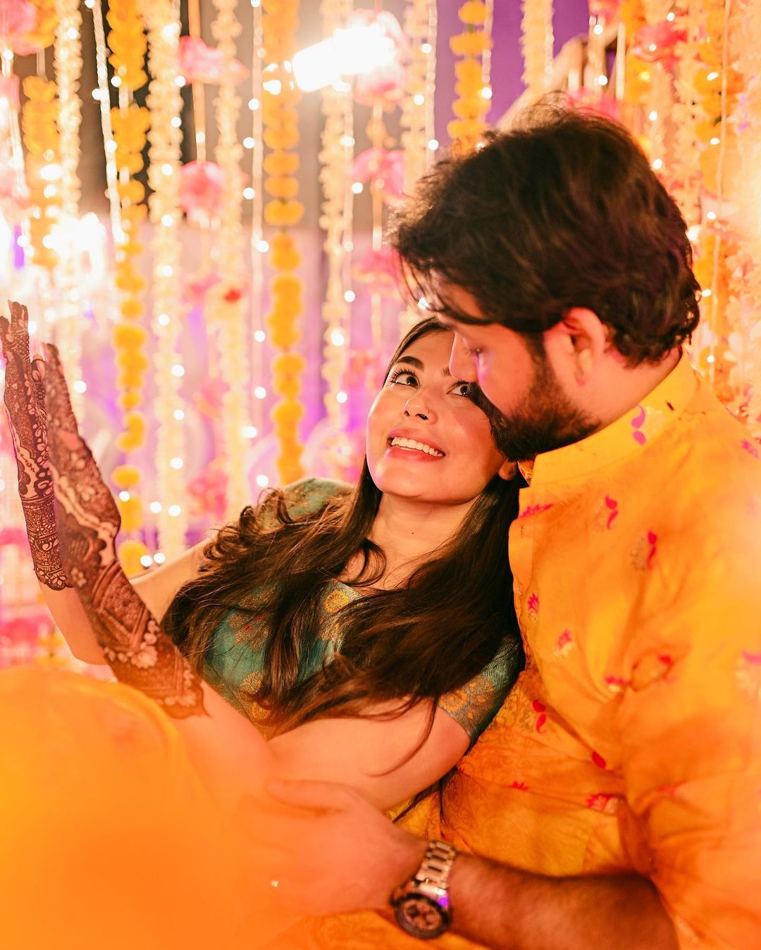 Azlan Shah & Warisha Mehndi Event Pictures | Reviewit.pk