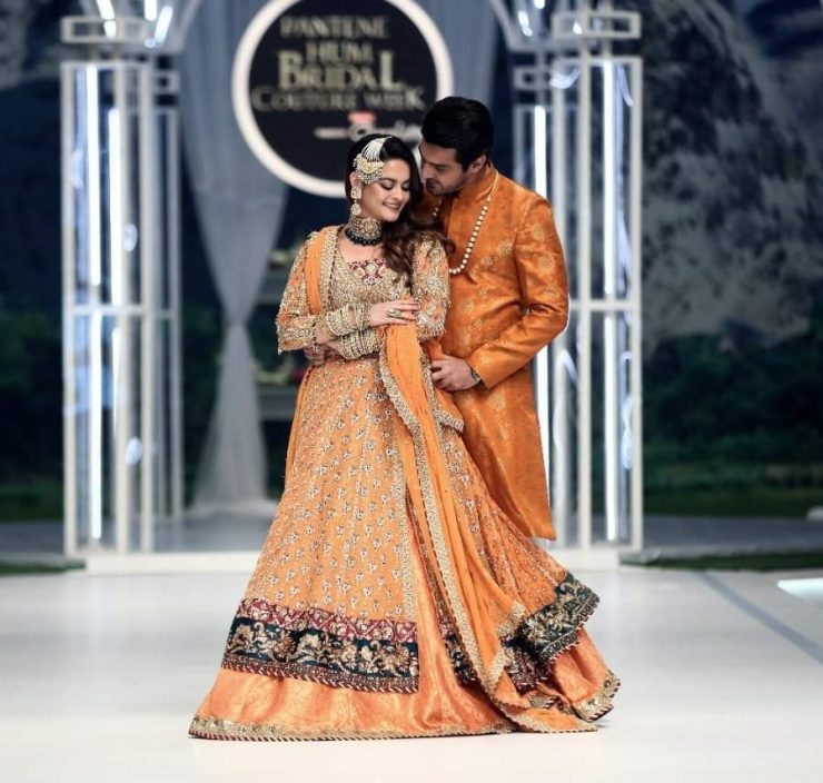 Minal Khan & Ahsan Mohsin Ikram Walked The Ramp For Haris Shakeel ... Minal Khan & Ahsan Mohsin Ikram Walked The Ramp For Haris Shakeel ...