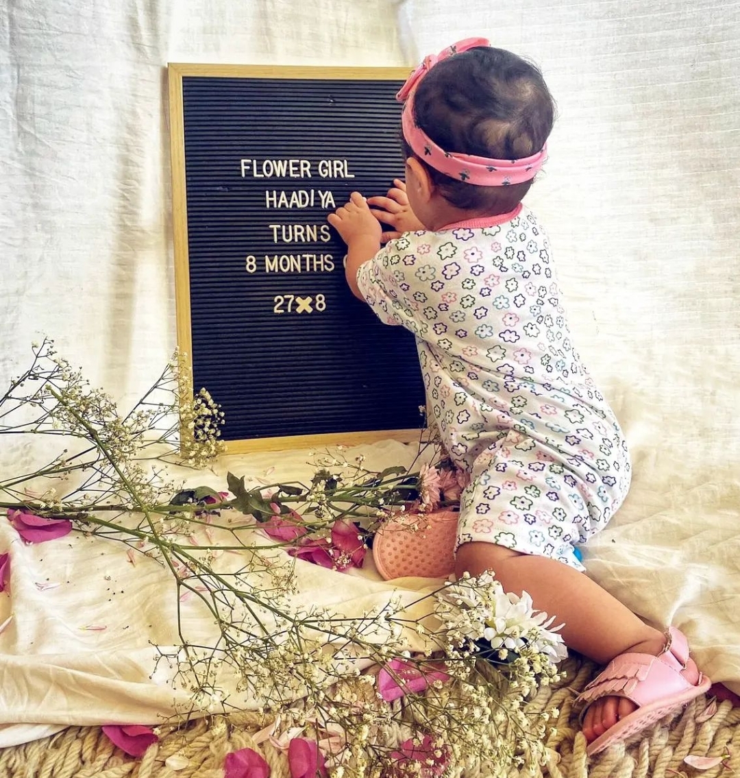 Faizan Sheikh and Maham Aamir's Daughter Haadiya Turns 1 | Reviewit.pk