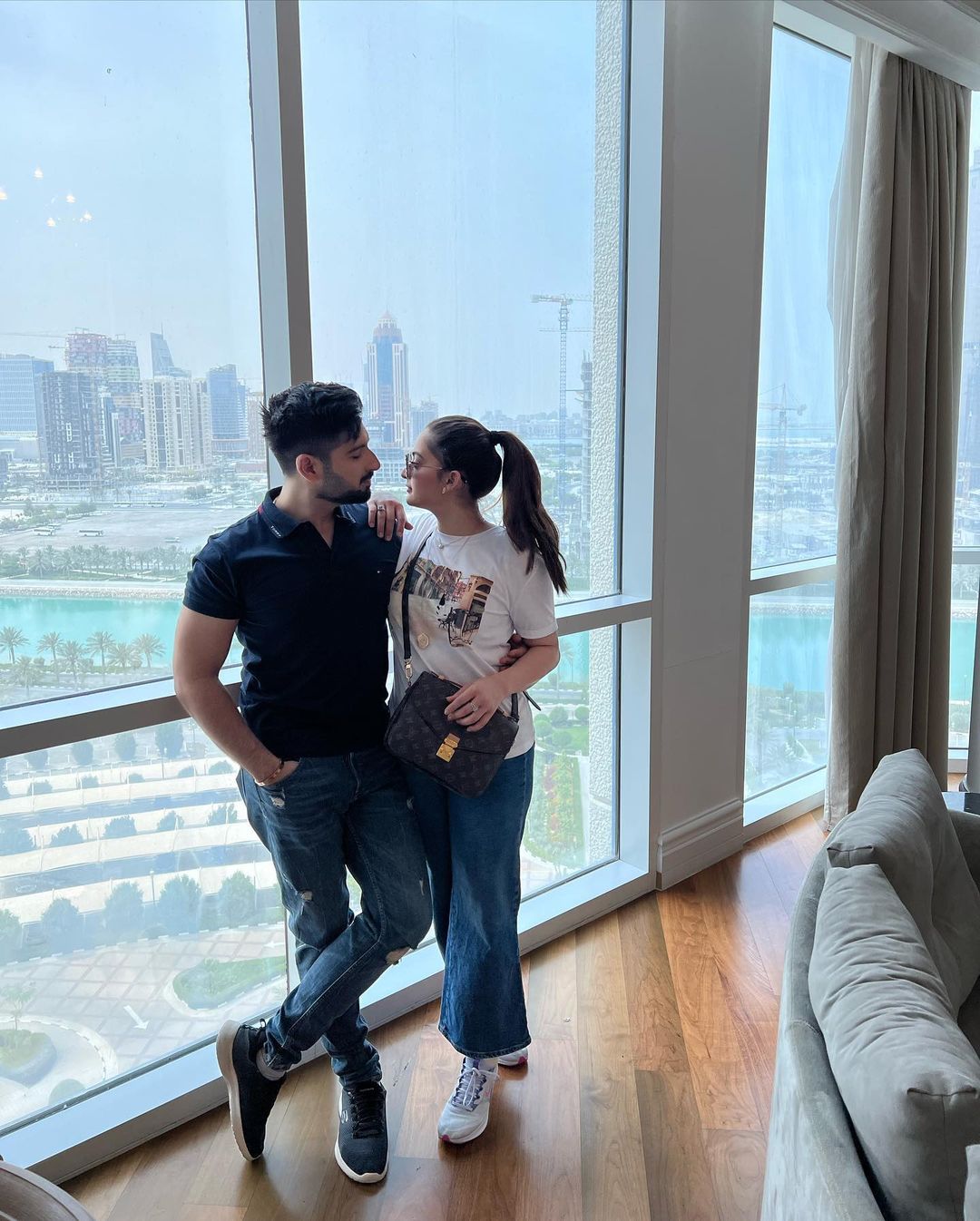 Aiman Khan and Muneeb Butt New Family Pictures | Reviewit.pk
