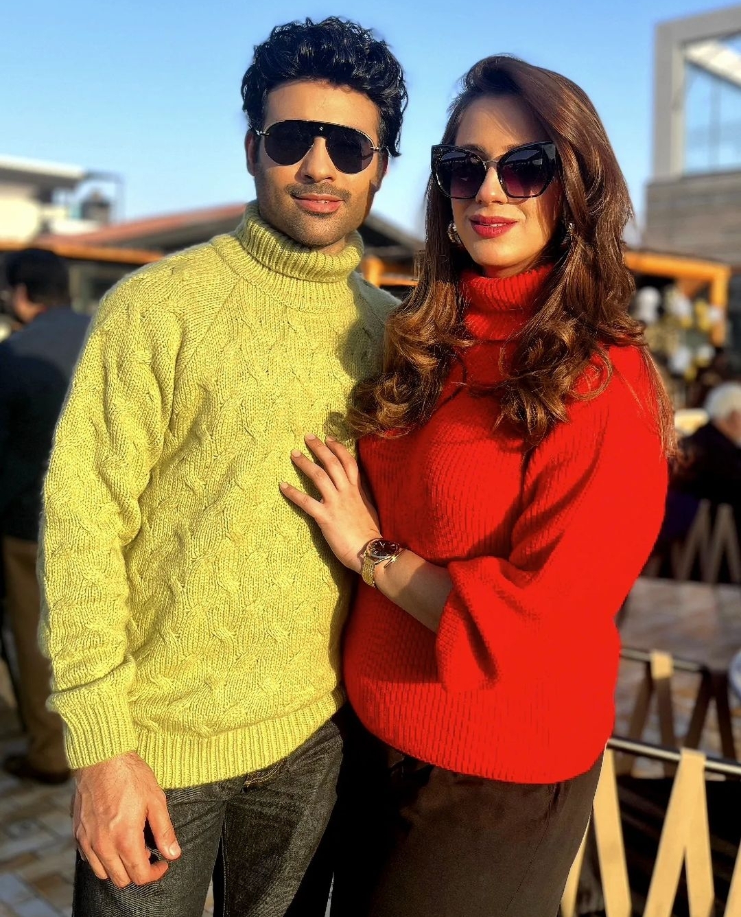 Maham Aamir and Faizan Sheikh Pictures from London | Reviewit.pk