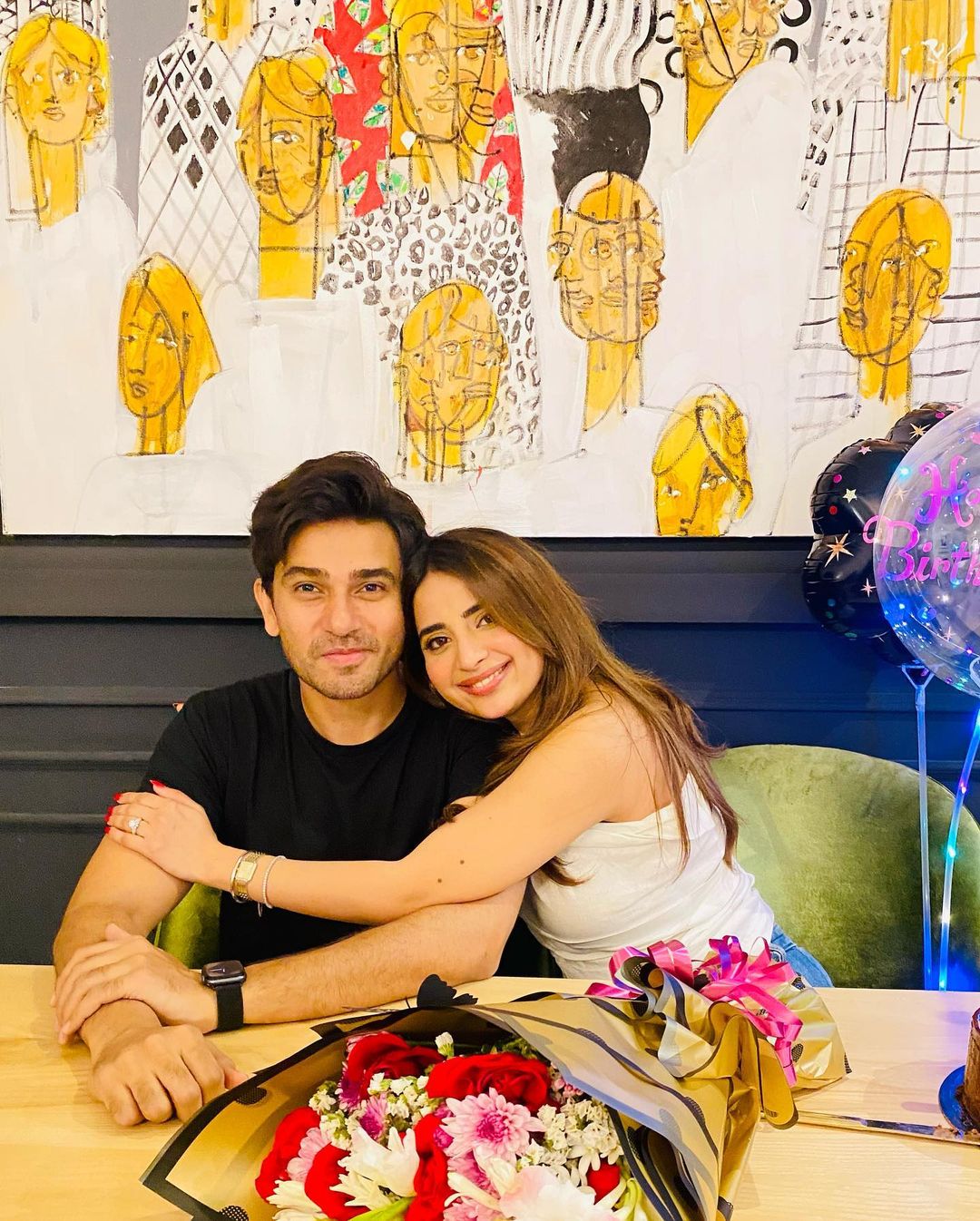 Ali Ansari And Family Celebrates Saboor Aly's Birthday | Reviewit.pk