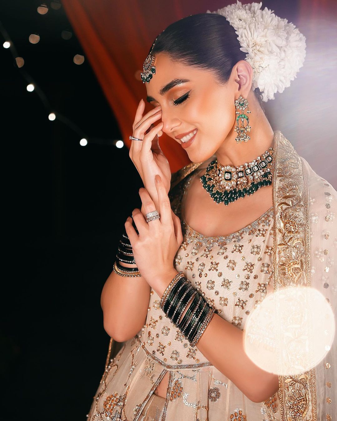 Maya Ali & Bilal Ashraf Beautiful Nikah Look From Yunhi | Reviewit.pk