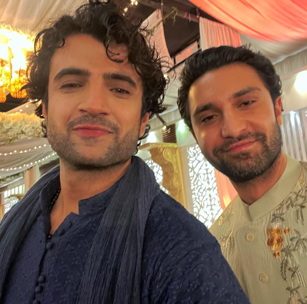 Sajal Aly and Ahad Raza Mir Spotted At a Wedding | Reviewit.pk