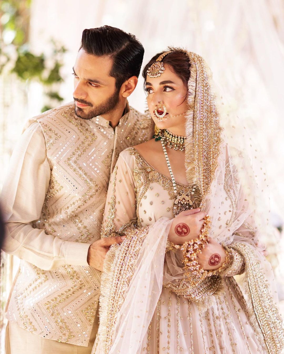 Yumna Zaidi And Wahaj Ali's Romantic Nikkah Themed Shoot By Maha's ...