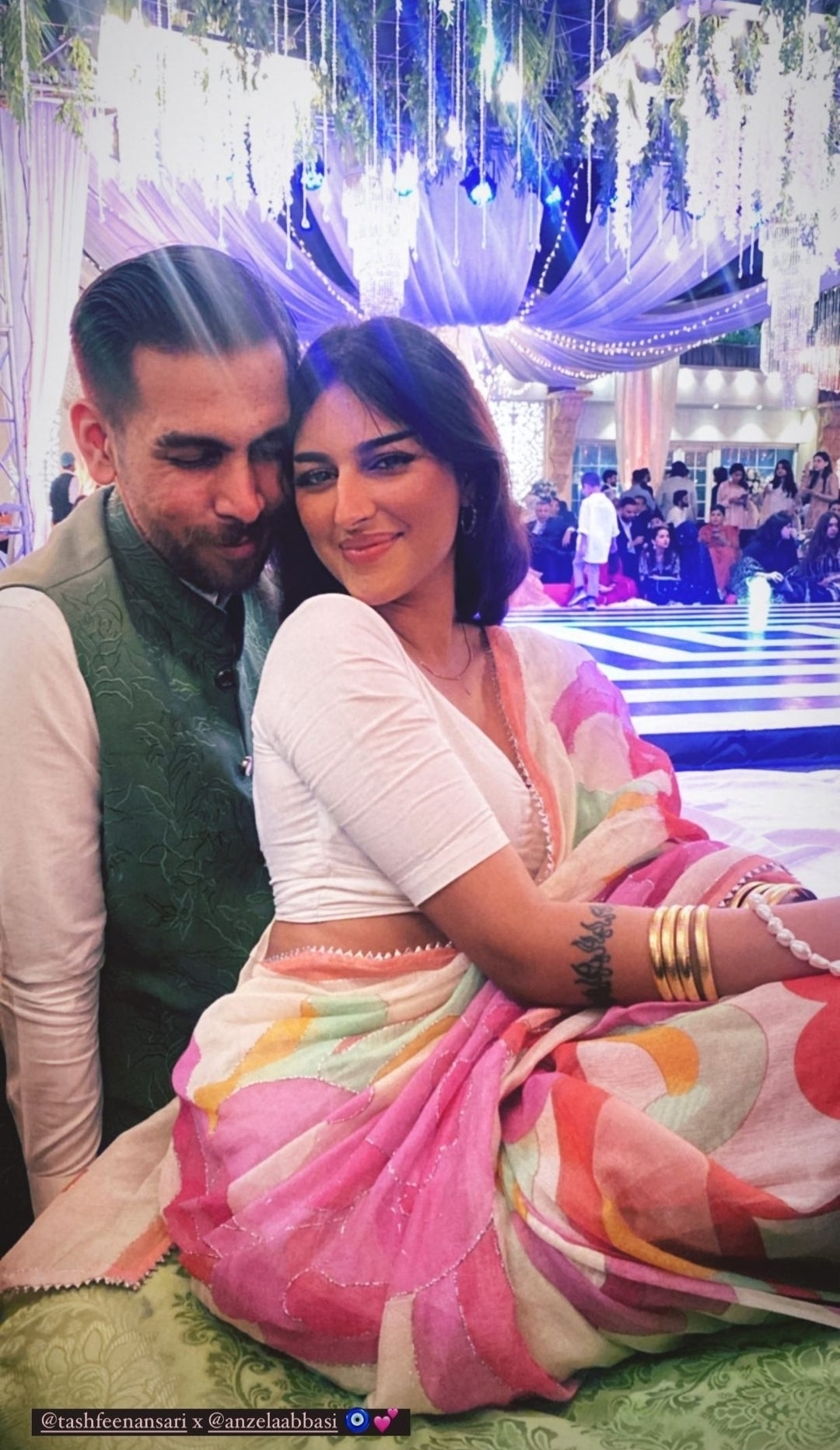 Anzela Abbasi Gorgeous New Pictures With Fiance Tashfeen Ansari ...