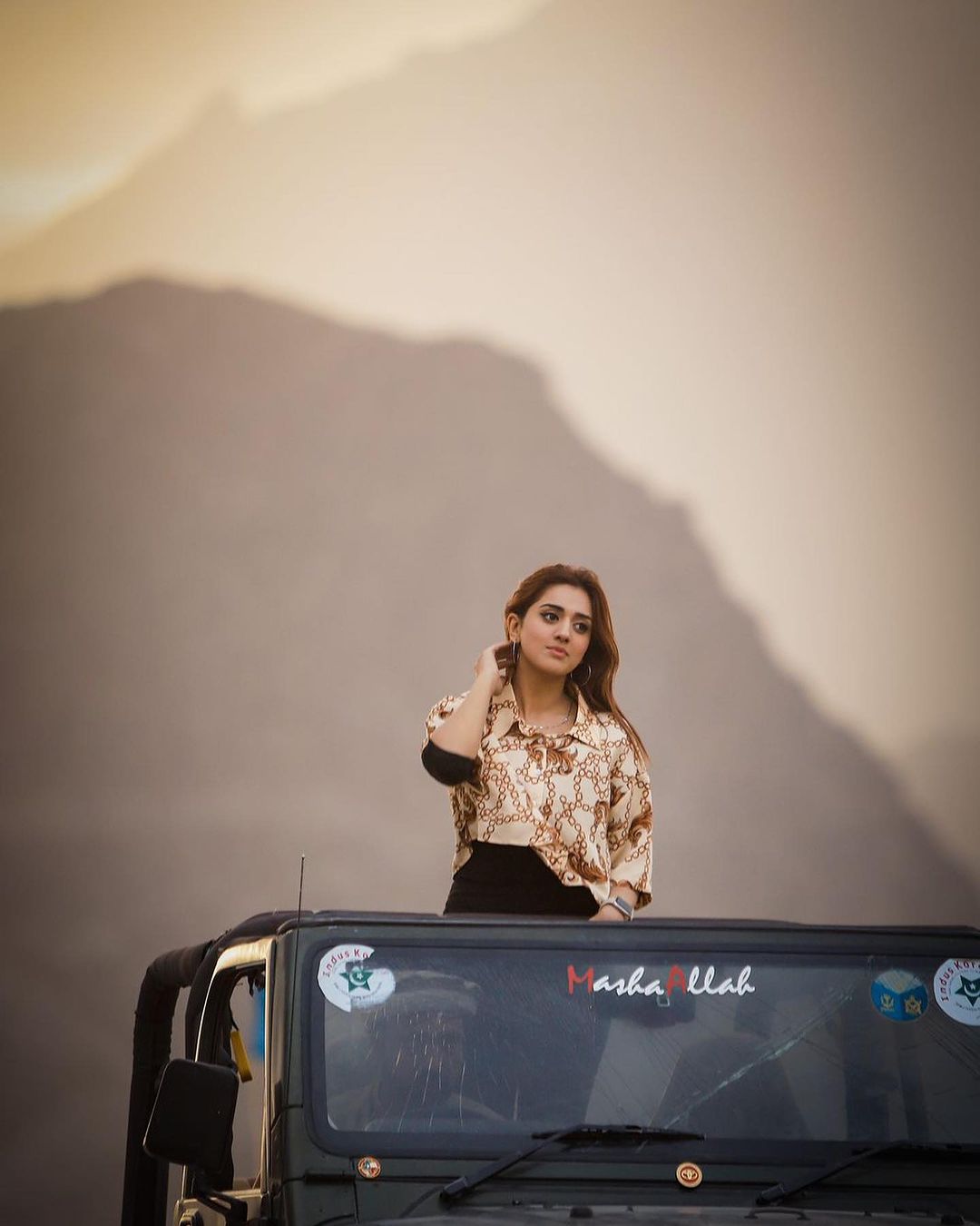 Jannat Mirza Pictures & Instagram Reel from Cold Desert Skardu ...
